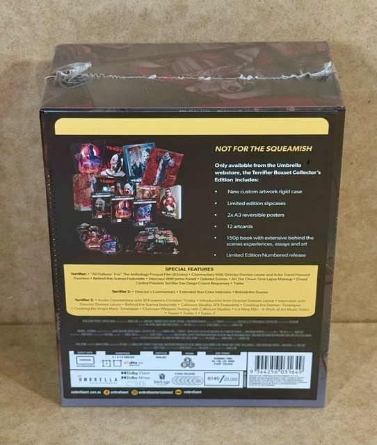 TERRIFIER ART ATTACK Collection - Umbrella 4K + Blu Ray Boxset - New ...