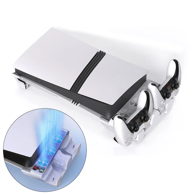 PER PS5 PRO Supporto Orizzontale Slim con Raffreddamento Efficace e Doppia Carica EUR 41,56 ...