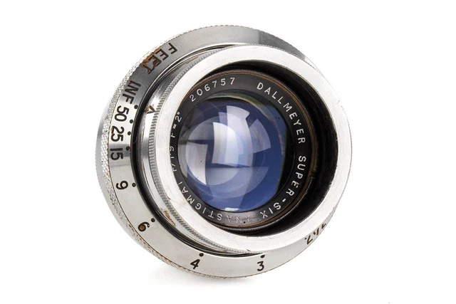 DALLMEYER 1.9/2' (50MM) Super-Six Anastigmatico originale per Exakta ca ...