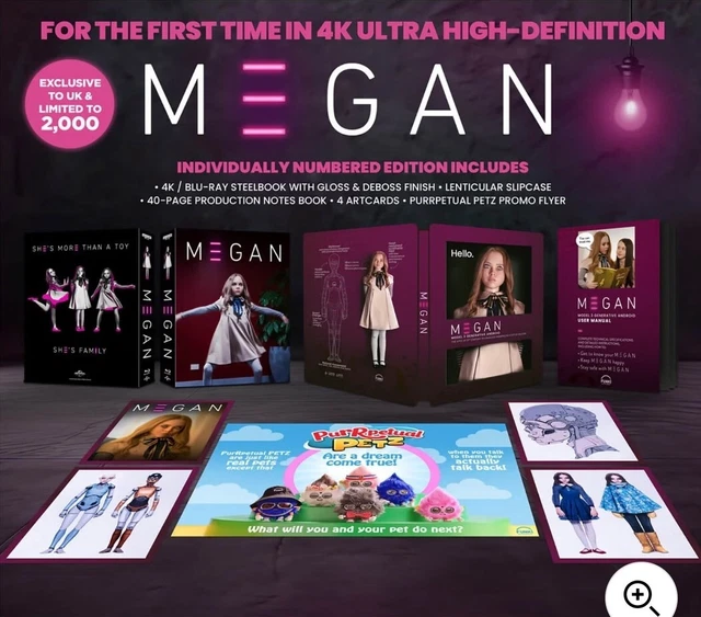 MEGAN COLLECTOR'S EDITION LENTICULAR 4K ULTRA HD BLU-RAY STEELBOOK M3gan £59.99 - PicClick UK