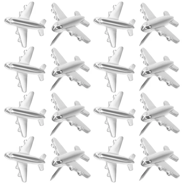 12 PCS TRAVEL Push Pins Cartoon Thumbtacks Airplane Wing Pushpin $17.77 ...