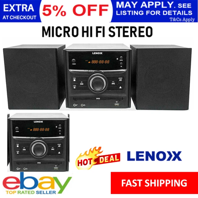 HOME STEREO HIFI System CD Player Bluetooth USB DVD Region Free Micro ...