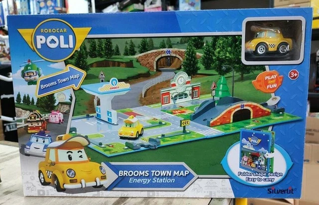 ROBOCAR POLI BROOMS Town Map Energy Station EUR 49,90 - PicClick IT