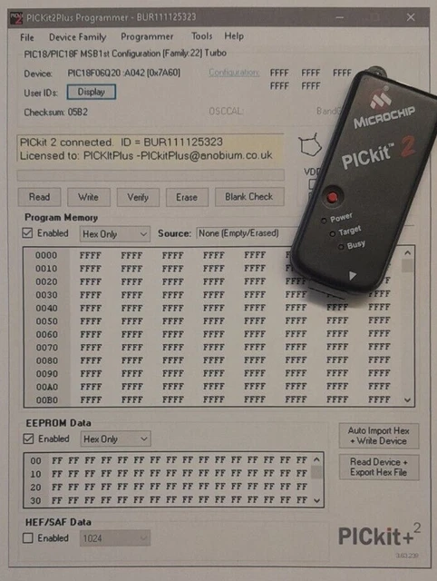 Microchip Pickit2 Pic Programmer Microcontroller Includes Pickitplus Software £4650 Picclick Uk 8308