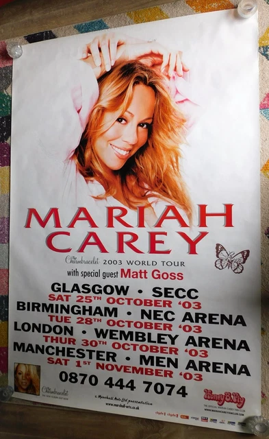 MARIAH CAREY UK Tour - Original 2003 Large Subway Poster 60 x 40 inch ...