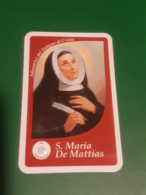 SANTINO HOLY CARD Reliquia Relic S. Maria De Mattias.......bello! EUR 3 ...