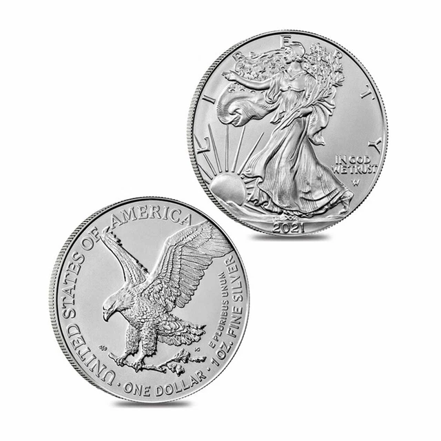 US COINS - 2021 1oz Silver American Eagle $1 Coin BU £15.24 - PicClick UK