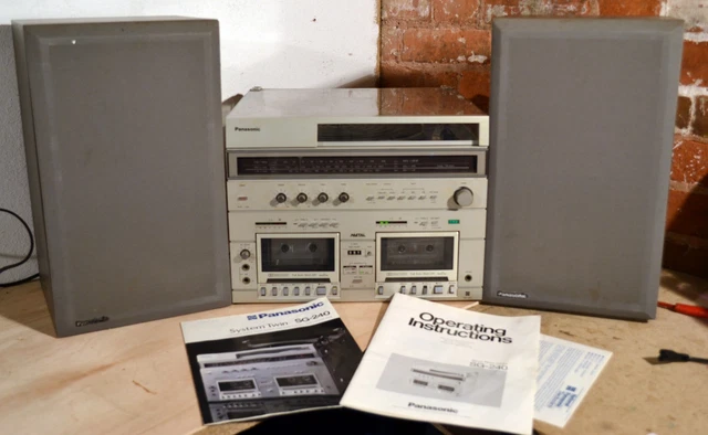 VINTAGE PANASONIC SG-240 Music Centre Boxed with Speakers £70.00 ...