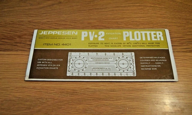 VINTAGE 1967 JEPPESEN PV-2 Avigation Chart Plotter No 4401 sealed ...