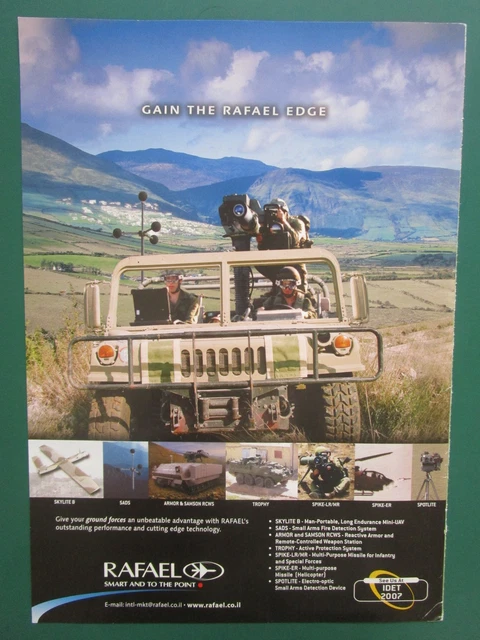 2000'S PUB RAFAEL Israel Defense Forces Humvee Uav Spike-Er Spotlite ...