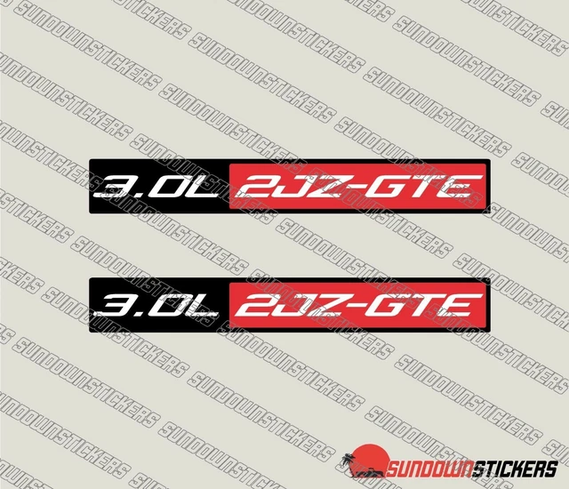 2X | 3.0L 2JZ-GTE stickers - for Toyota Supra Mk4 and Aristo 3.0 / V300 ...