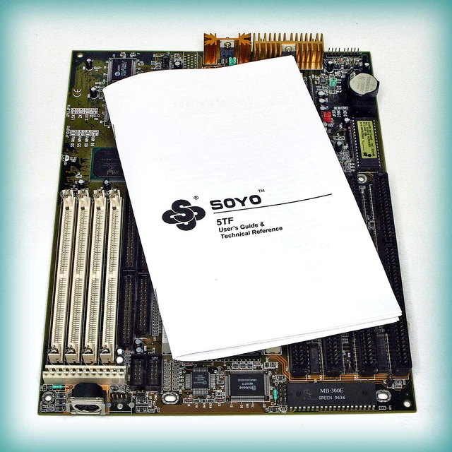 VINTAGE SOYO 5TF5 AT Socket-7 Motherboard, ISA/PCI, IDE-I/O — UPDATED ...