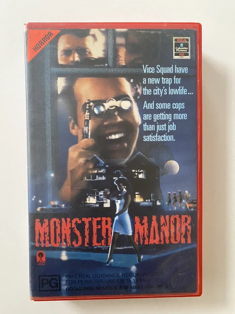 MONSTER MANOR [VHS] RCA Columbia Hoyts Video Ex-Rental Tape 1988 Horror ...