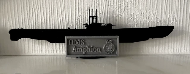 ROYAL NAVY HMS Amphion / Sheraton / Leopard Silhouettes £30.00 ...