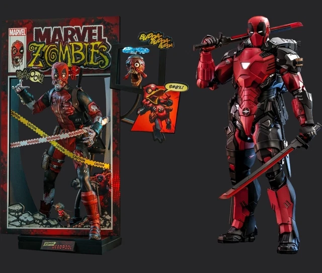 HOT TOYS MARVEL Comics CMS09D42 Armorized Deadpool 1/6th &zombie Set 2 ...