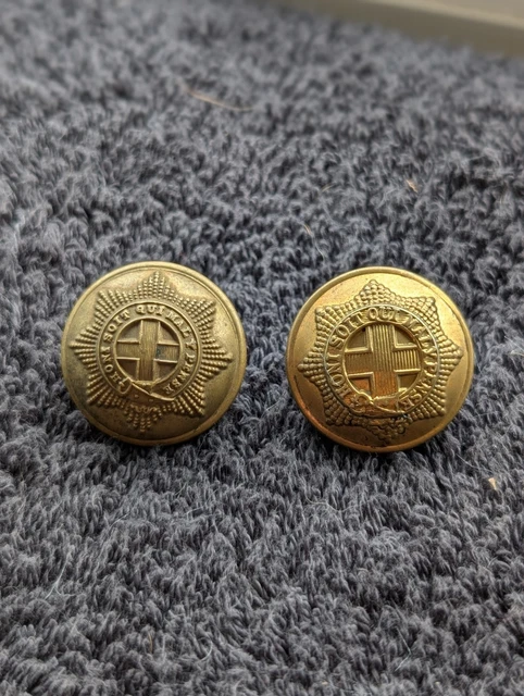 2X COLDSTREAM GUARDS WW1/WW2 Military Buttons (25.5mm) Pitt & Co ...