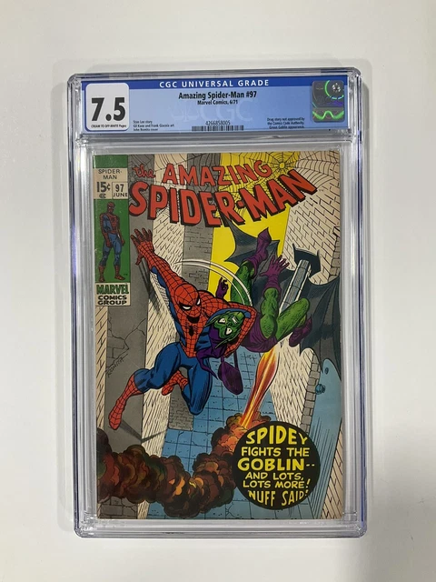 AMAZING SPIDER-MAN 97 CGC 7,5 crème blanc cassé 1971 Marvel EUR 178,72 ...