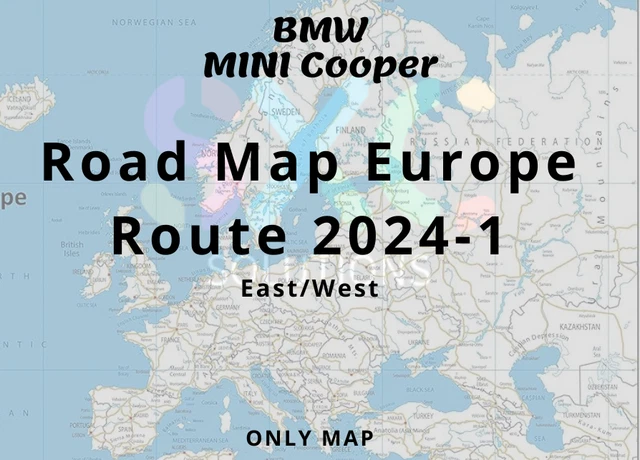 GENUINE BMW ROAD Map Europe West East Route 2024-1 - ONLY ROAD MAP EUR ...