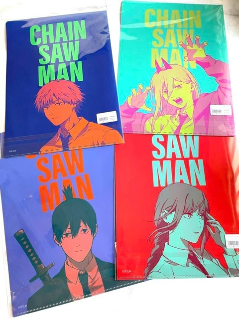 CHAINSAW MAN TSUTAYA MAPPA Limited Clear File Complete set of 4 New ...