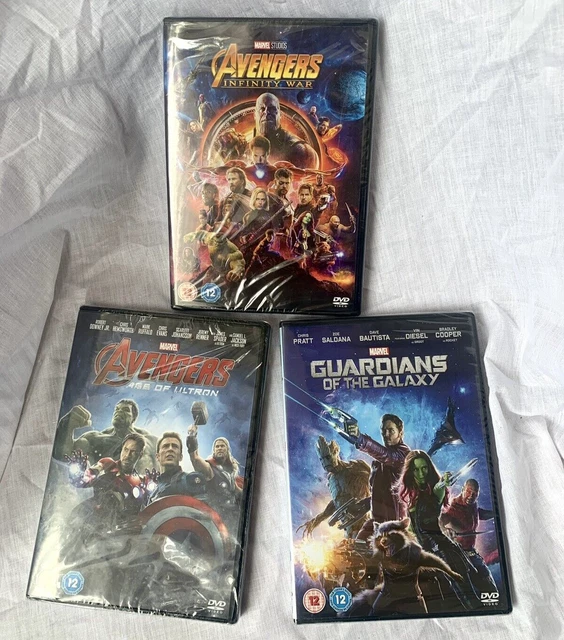 3 X MARVEL DVD Bundle- Sealed AVENGERS INFINITY WAR, AGE OF ULTRON ...
