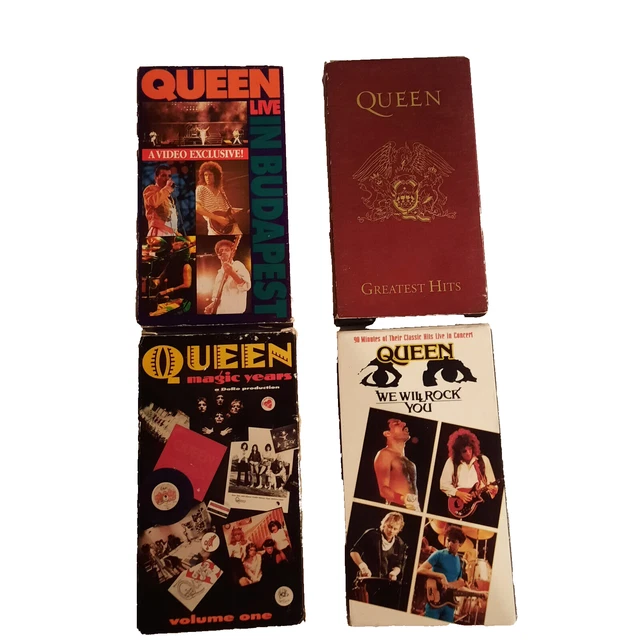 QUEEN VHS LOT - Greatest Hits, We Will Rock You, Magic Years, Live in ...