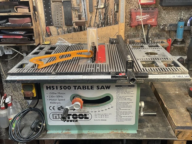 NU-TOOL 10& TABLE saw HS1500 240V With Rip Fence & Push Stick ...