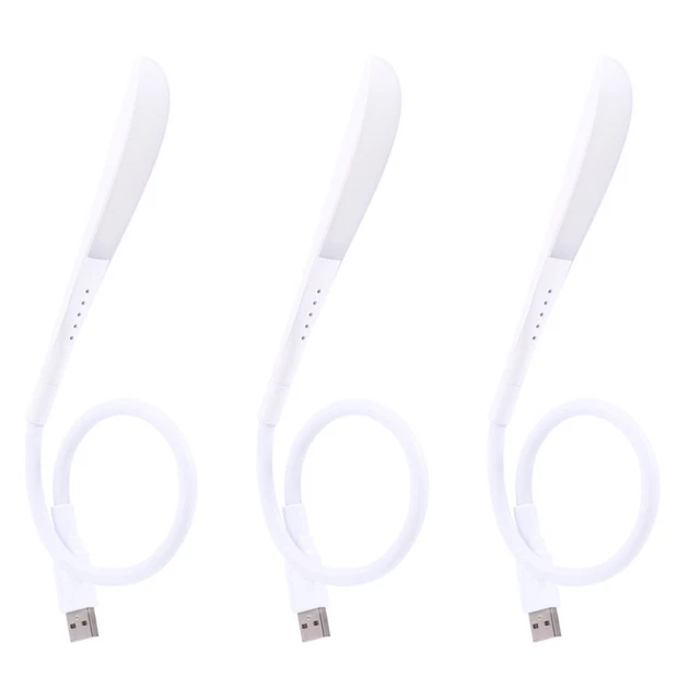 3 PACK MINI Desk Lamp Light for Laptop Portable USB Flexible Stick Night £25.45 - PicClick UK