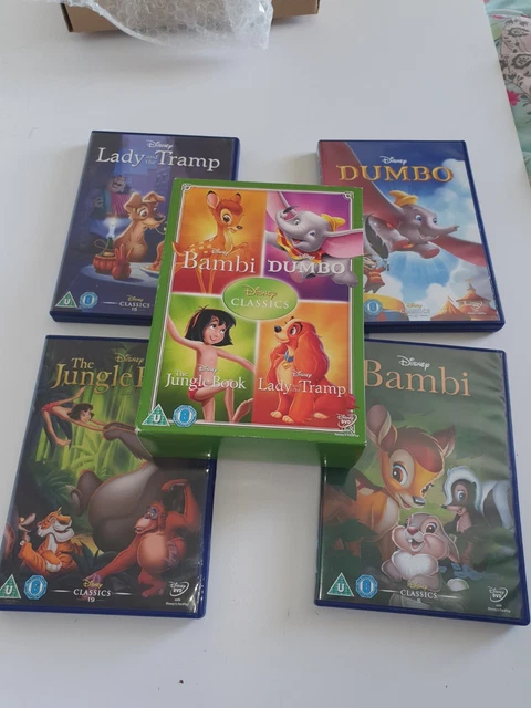 4 DISNEY DUMBO Lady & Tramp Bambi Jungle Book Box Set Dvd U $5.32 - PicClick CA