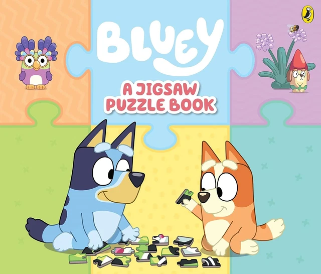 BLUEY: A JIGSAW Puzzle Book: Includes 4 Double-sided Puzzles $15.00 ...