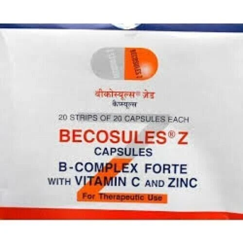 100 BECOSULES CAPSULES BICOSULE Vitamin B-complex with Vitamin C Free ...