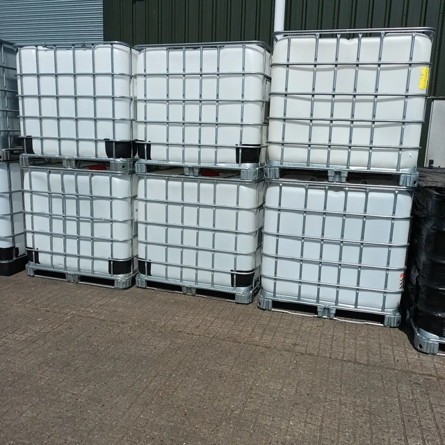 IBC TANK CONTAINER 1000 Litre Water Capture Scaffold Weights Waste ...