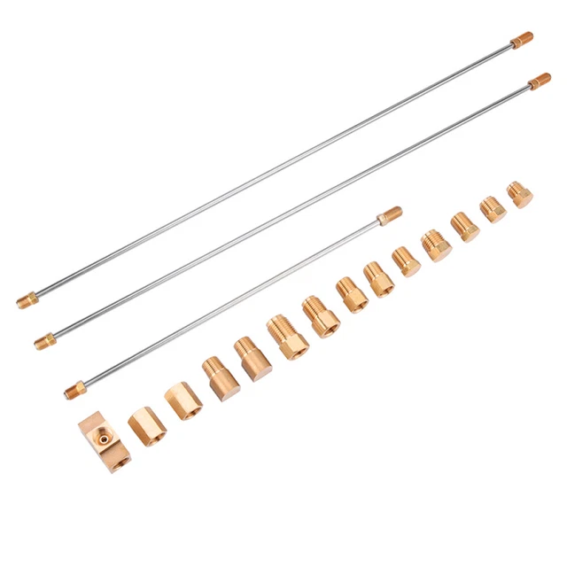BRAKE LINE & Copper Fittings Install Kit Hardware Assembly Fits Front ...