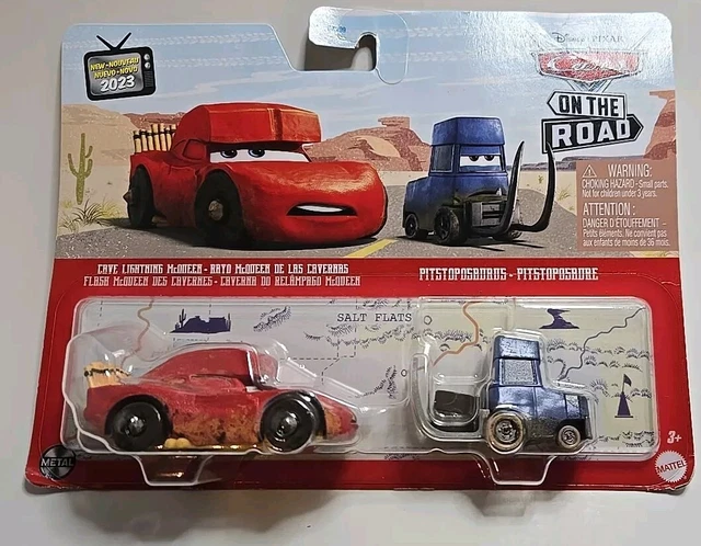 DISNEY PIXAR CARS Cave Lightning McQueen & Pitstoposaurus Diecast Car ...