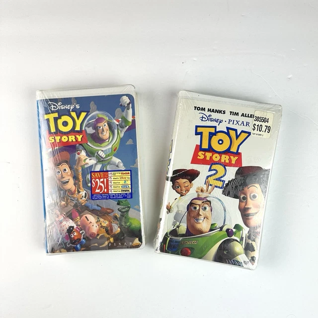 DISNEY PIXAR TOY Story 1 (1995) and Toy Story 2 (2000) VHS Video Tapes ...