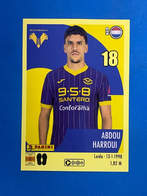 FIGURINE CALCIATORI PANINI 2024-25 2025 n.206 Abdou Harroui (Hellas Verona) EUR 1,00 - PicClick IT