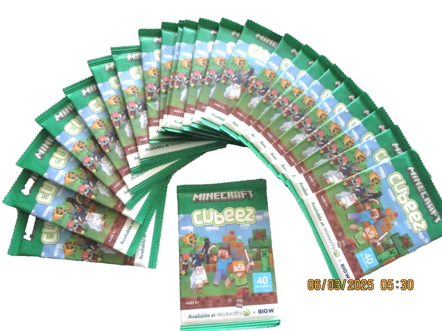 MINECRAFT CUBEEZ 2025 WOOLWORTHS x 24 BULK BUY UNOPENED $2.00 - PicClick AU