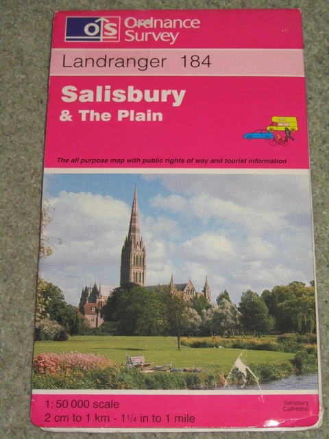 OS ORDNANCE SURVEY Landranger Map Sheet 184 Salisbury & The Plain ...