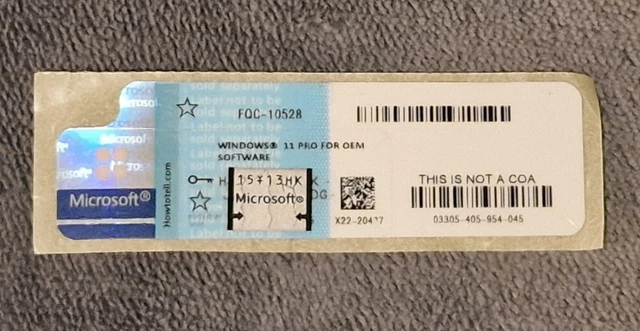 CODICE PRODOTTO MICROSOFT Windows 11 Professional chiave di licenza 32 ...