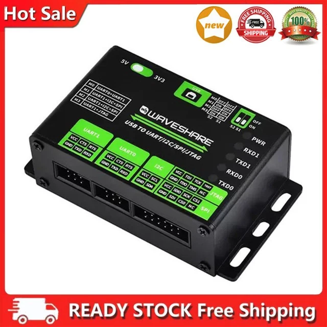 USB TO UART/I2C/SPI/JTAG Interface Converter 3.3V/5V Support Multiple ...