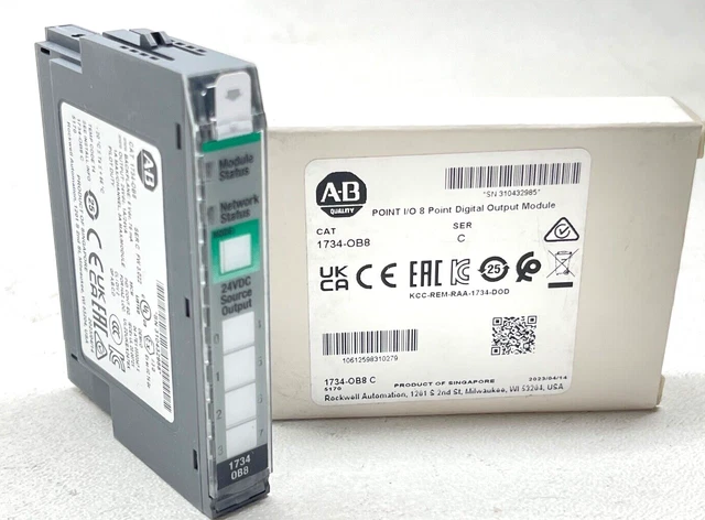 ALLEN-BRADLEY 1734-OB8 SERIES C PLC 8 Point 24V DC Digital Output ...