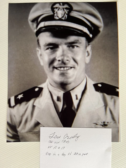 WW2 PHOTO + Signature US Navy “Ace In A Day” Pilot Ted Crosby £6.00 ...