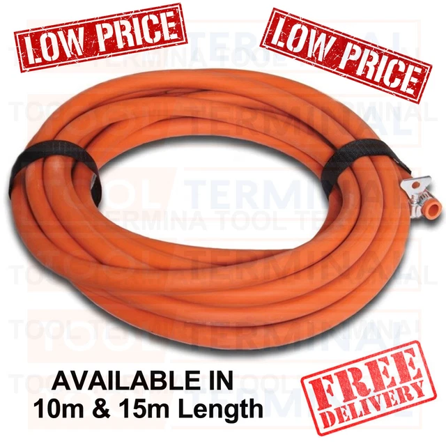 PROFESSIONAL DRAIN DOWN Orange Rubber Hose 15m & 10m Metres No Kink DDH ...