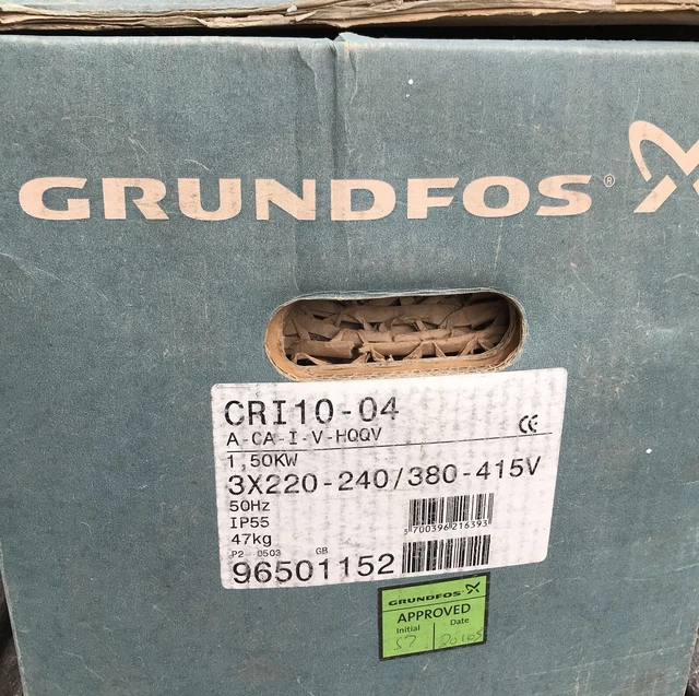GRUNDFOS CRI 10-4 Vertical Multistage Pump 415v 96501152 #1857 £1,195. ...