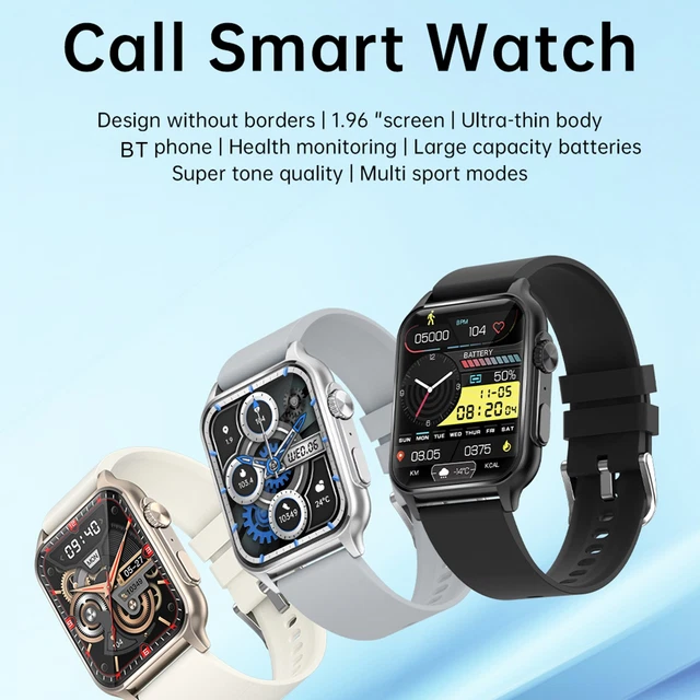 SMART .96INCH FULL-SCREEN Touch Health Monitoring Watch IP67 Waterproof ...