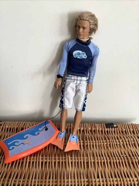BARBIE CALIFORNIA CALI Guy Blaine Boy Surfing Doll 2004 Mattel ...