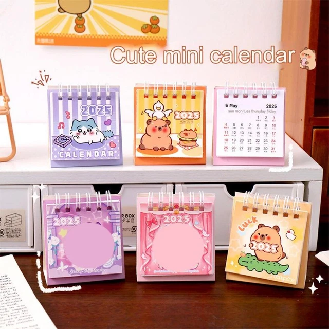 2025 MINI DESKTOP Calendars Chiikawa Cute Student Supplies School ...