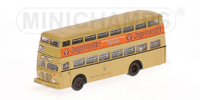 MINICHAMPS 1/160 BUSSING D2U DOPPELDECKBUS 1957 JAGERMEISTER ...