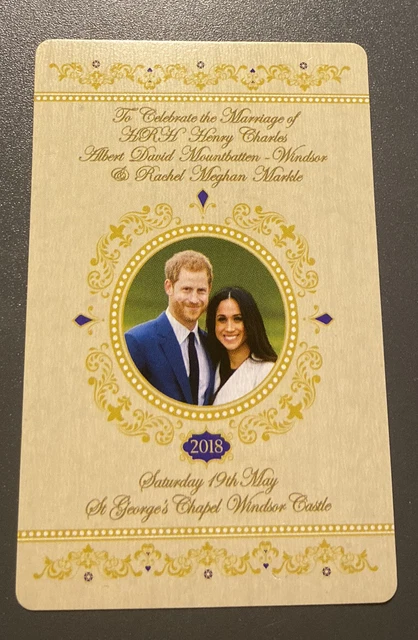 ROYAL WEDDING FAMILY Single Swap Playing Card Prince Harry and Meghan ...