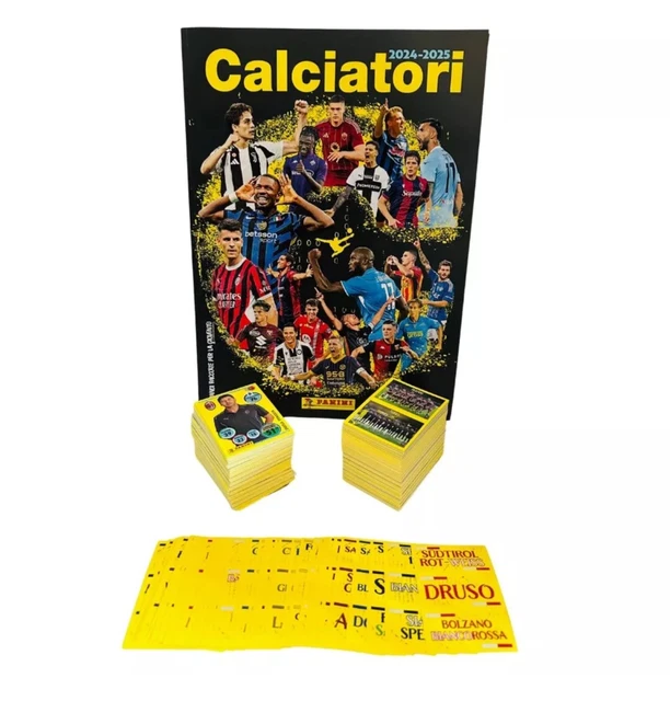 FIGURINE CALCIATORI 2024-2025, set completo slogan 2024-25, 40 pz fuori ...