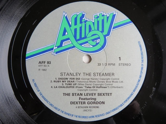 STAN LEVEY FEATURING Dexter Gordon - Stanley The Steamer AFF 93 VINYL ...